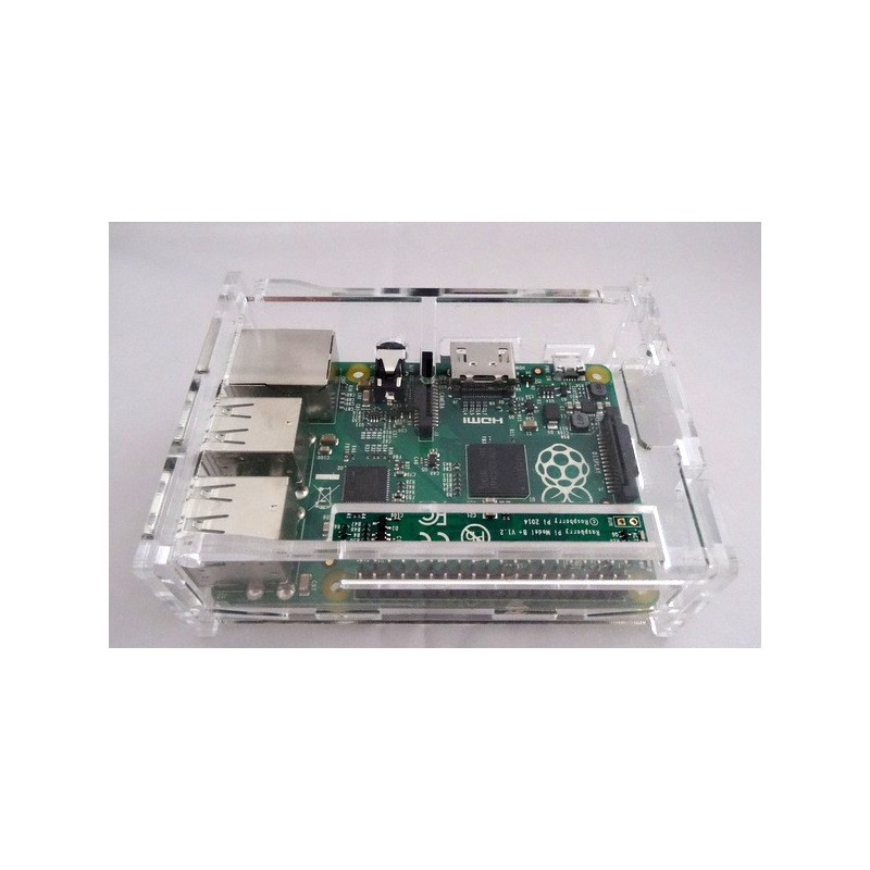 Raspberry Pi 2 and B+ housing Transparent